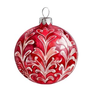 10 Red Baubles Clipart ,commercial Use Printable Watercolor Clipart ...