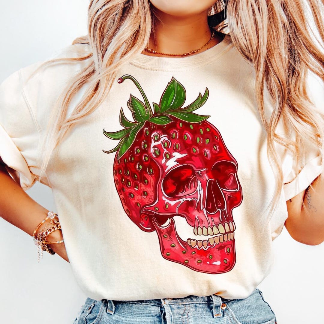 Coquette Halloween Strawberry Skull PNG, Skull With Cute Pink Bow ...