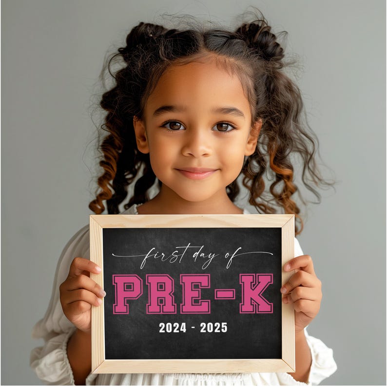 First Day of Pre-k Printable Sign Instant Digital Download Back to ...