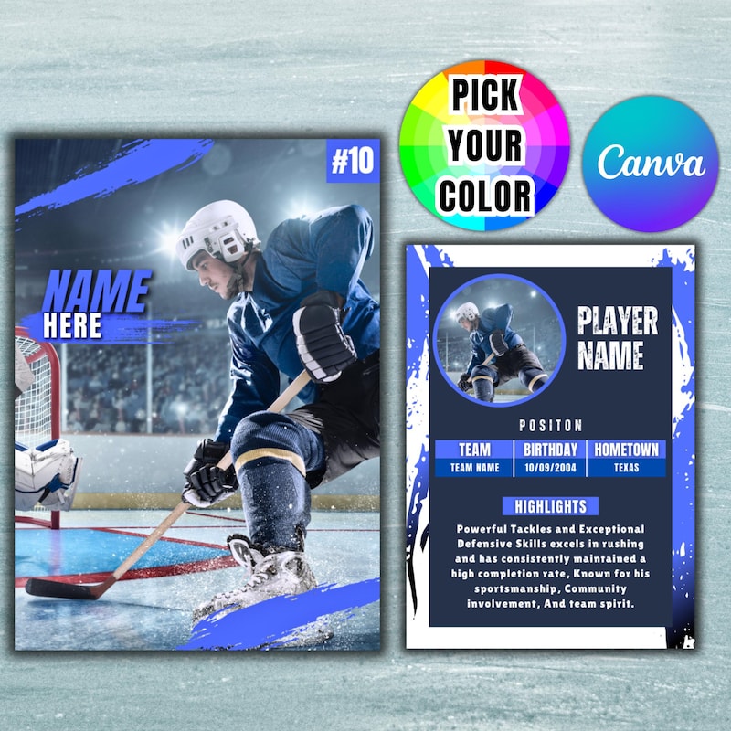 Hockey card - Etsy