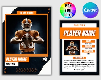 Editable Soccer Trading Cards Template Personalized DIY Sport Card ...