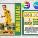 Editable Soccer Trading Cards Template Personalized DIY Sport Card ...