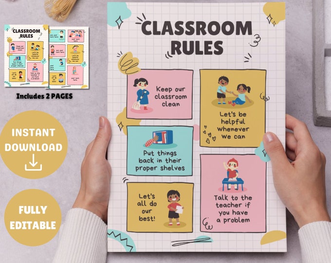Good Manners, Classroom Rules, Good Kid, Montessori Poster Set, Clipart ...