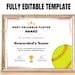 Editable Softball Award Certificate, Team Printable (canva Template) - Etsy