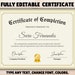 Certificate of Completion, Editable Template General Education School ...