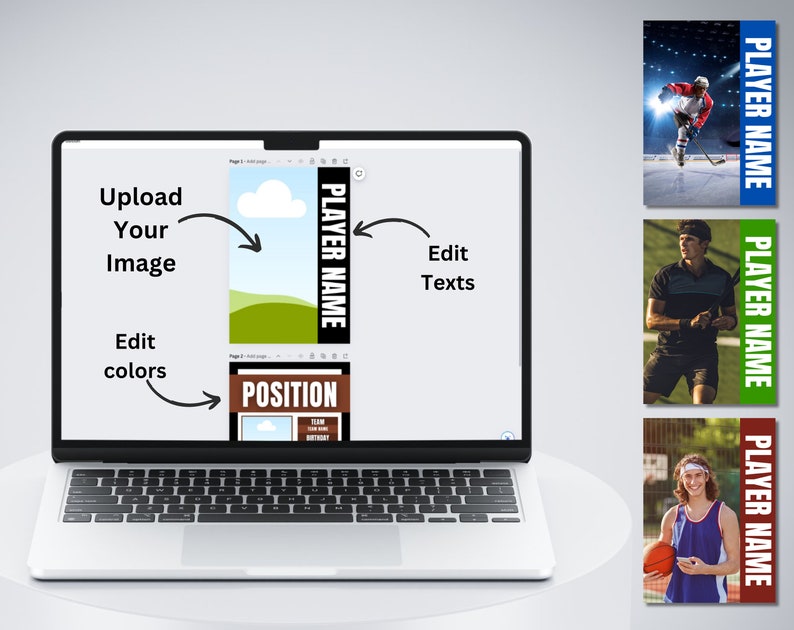 Baseball Trading Cards Template, Customizable DIY Sports Card ...