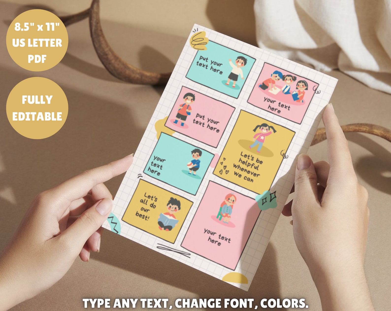 Classroom Rules Poster Class Expectations Template Editable Printable ...