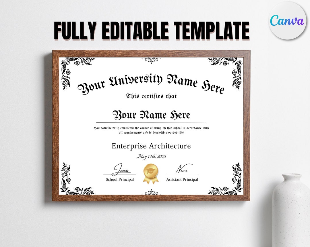 Editable University & College Diploma Template for Novelty, GED ...