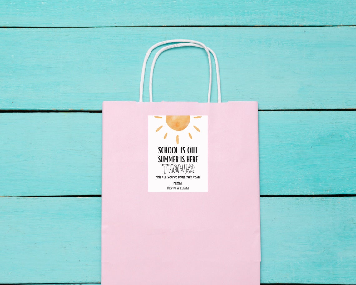Summer Teacher Appreciation Gift Tag Teacher Sunshine Thank You Tags ...
