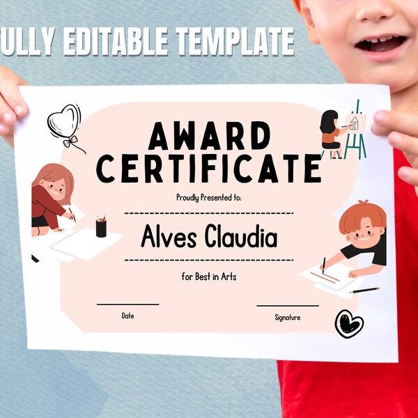Pastel End of Year Class Certificate Awards for School Students - Etsy UK