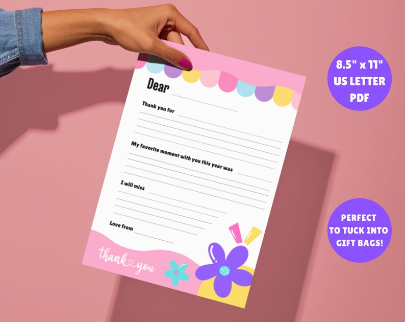 Teacher Appreciation Week Printable Letter Appreciation Teacher Gift ...