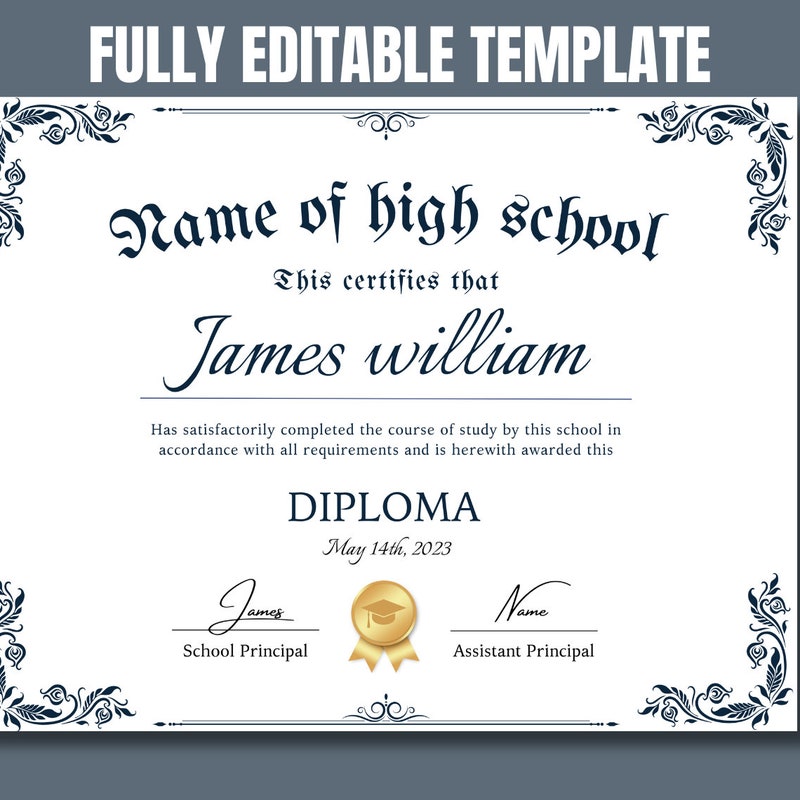 Custom Fake Diploma - Etsy