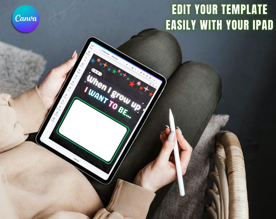 Editable When I Grow up Sign Template, When I Grow up I Want to Be ...