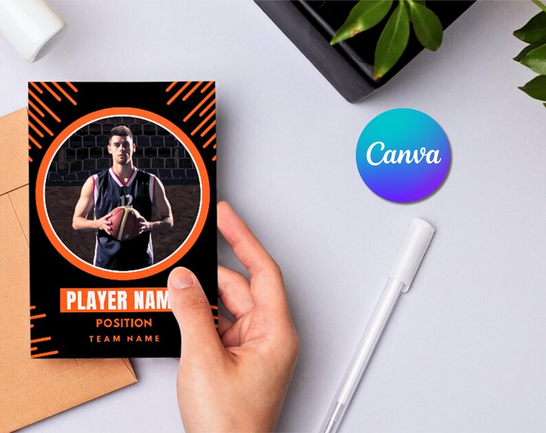Custom Basketball Trading Card Template, DIY Printable (canva) - Etsy