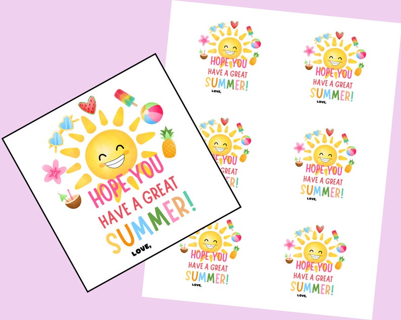 Summer Teacher Appreciation Gift Tag End of School Year - Etsy
