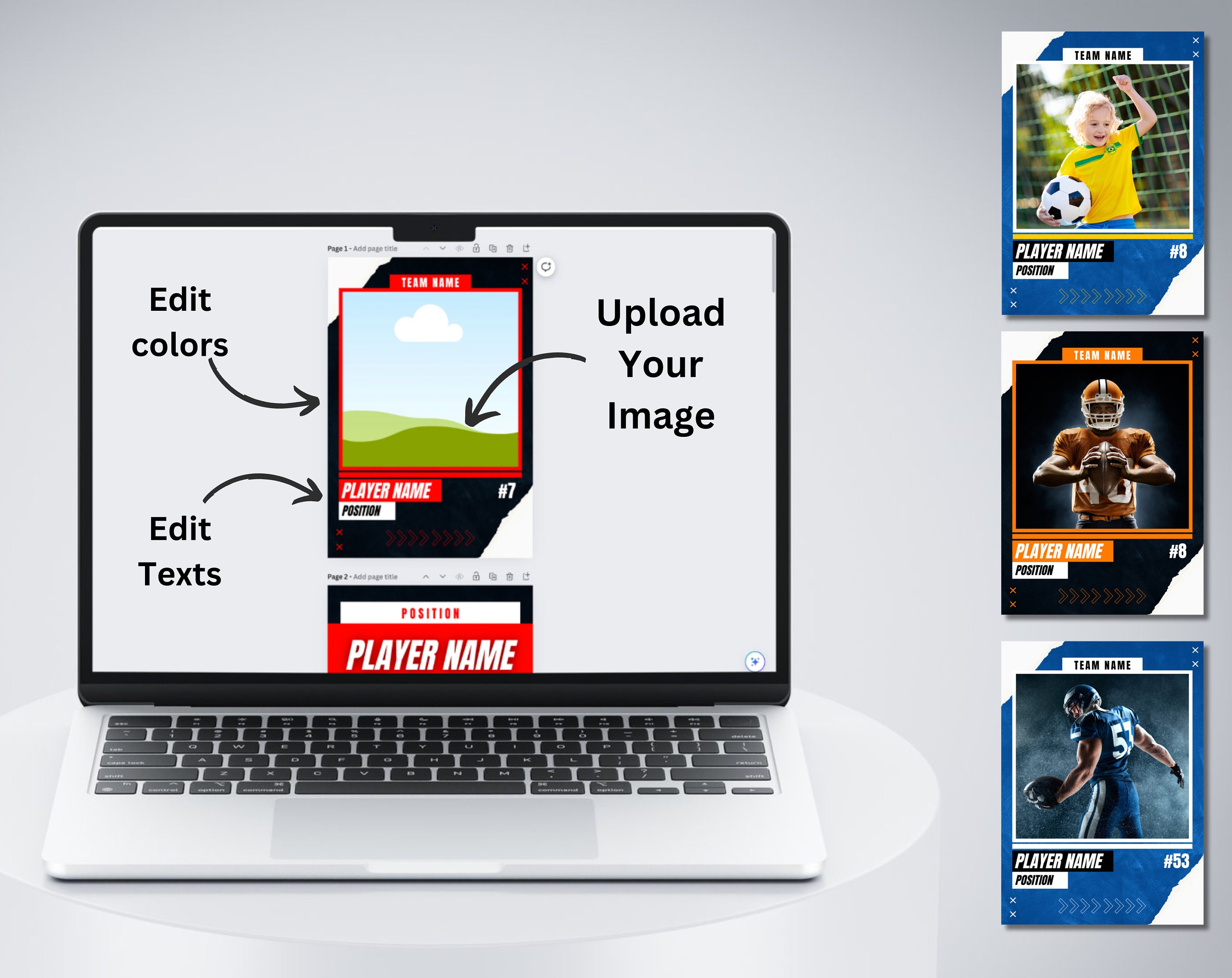 Basketball Trading Cards Template Customizable Basketball Player Card ...