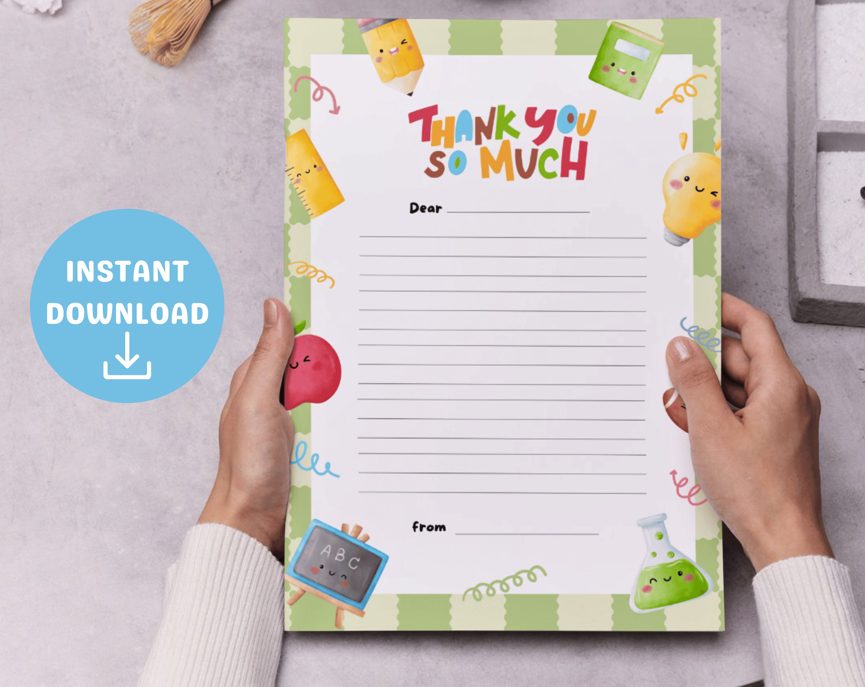 Teacher Appreciation Printable Colorful Letter Appreciation Teacher ...