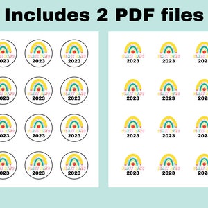 Printable Class Ring Stickers, Tags, Kindergarten Class Ring Graduation ...