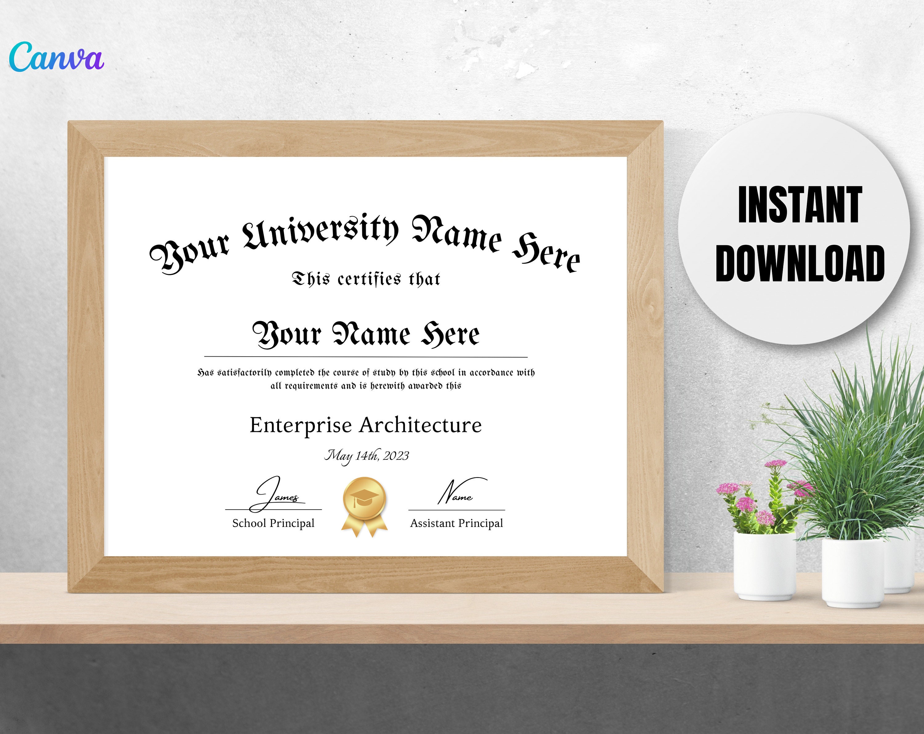 Editable Certificate of Achievement | Customizable Award | Instant ...