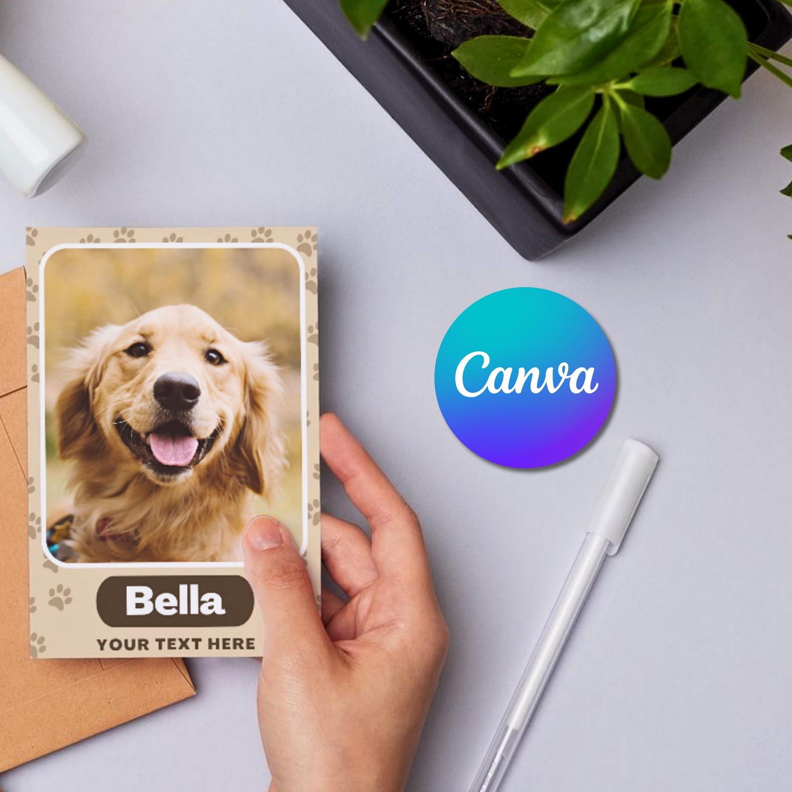 Custom Dog Trading Card Template, Editable Pet Card Canva Template ...