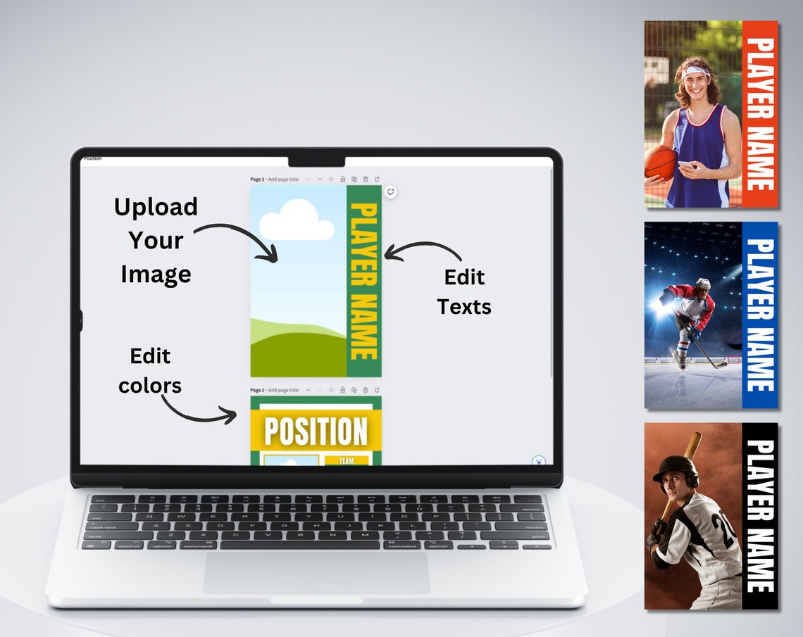 Editable Soccer Trading Cards Template Personalized DIY Sport Card ...