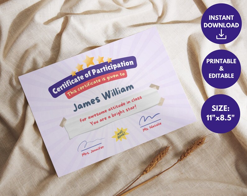 Editable Kindergarten Graduation Certificate Kindergarten Personalized ...