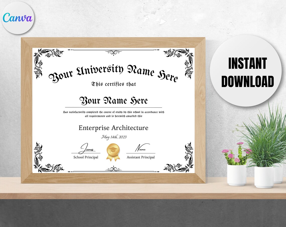 Editable University & College Diploma Template for Novelty, GED ...