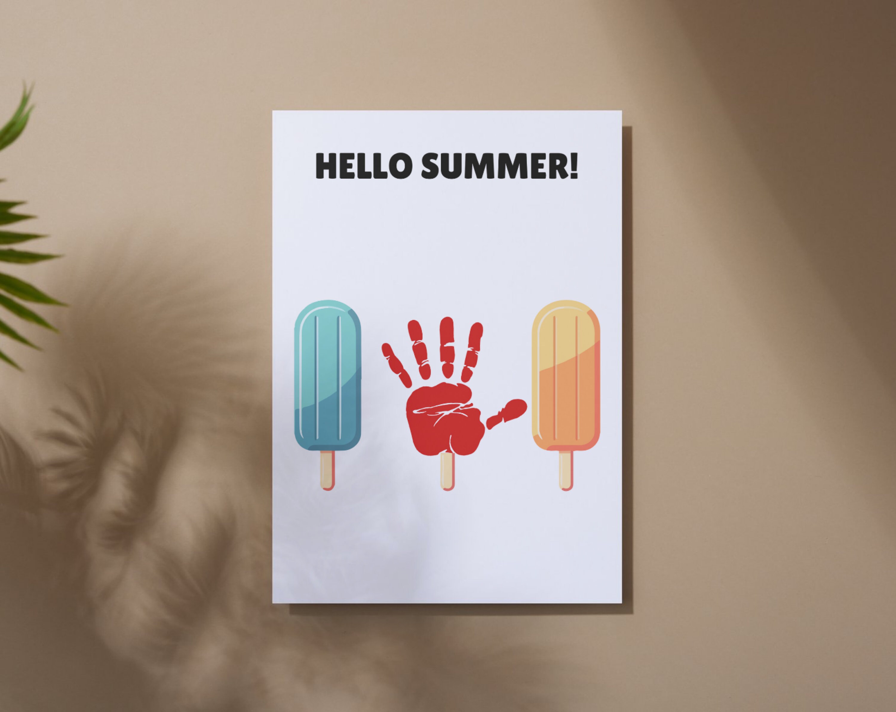 Summer Handprint and Footprint Craft Bundle 10 Printable DIY Summer ...