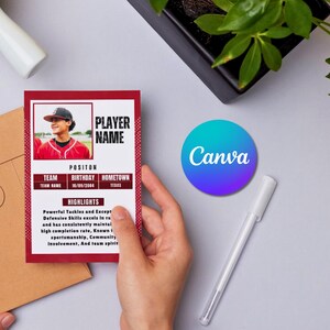 Baseball Trading Cards Template, Customizable DIY Sports Card ...
