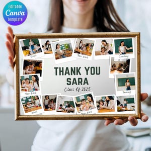 Teacher Appreciation Gift Photo Collage Frame Custom Printable Teacher ...
