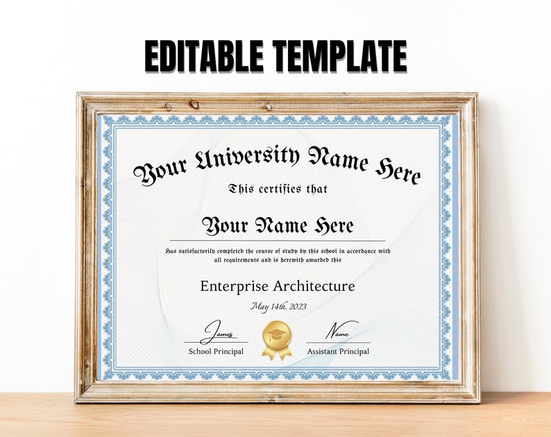 College & University Diploma Printable Customized University - Etsy