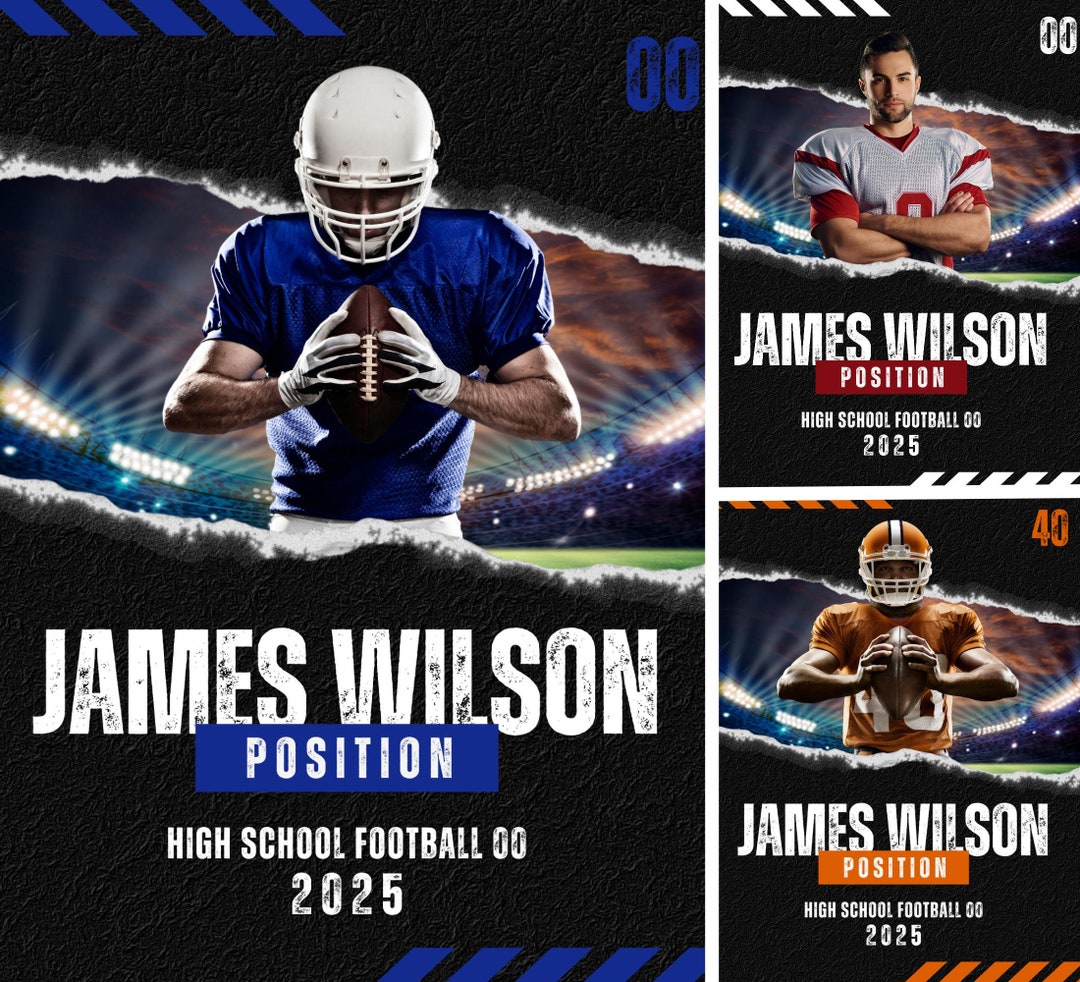 Custom Football Poster Canva Template, Editable Football School Team ...