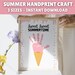 Ice Cream Summer Handprint Craft Printable DIY Summer Craft Activities ...