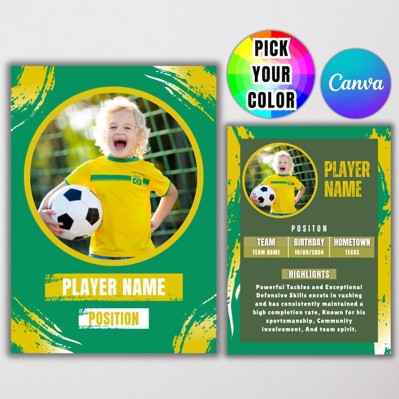 Soccer Card - Etsy