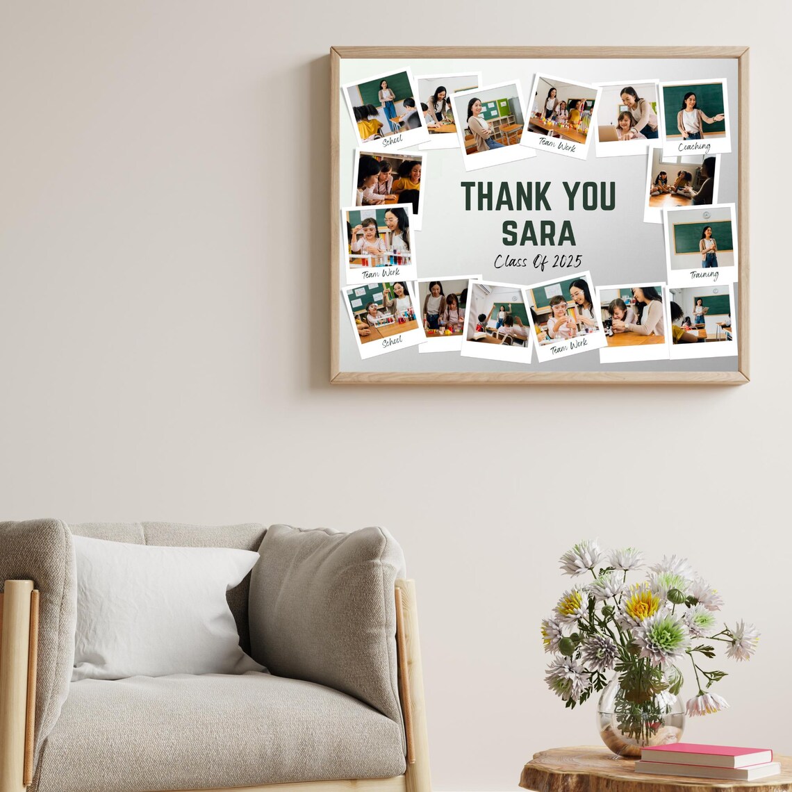 Custom Teacher Appreciation Gift Photo Collage Frame Printable Teacher ...