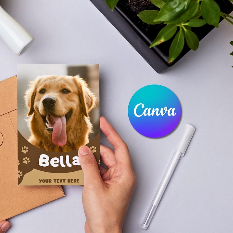Custom Dog Trading Card Template, Editable Pet Card Canva Template ...
