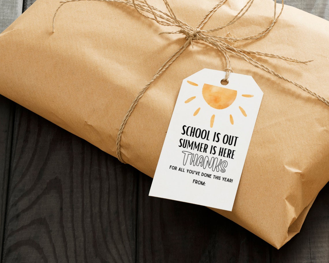 Summer Teacher Appreciation Gift Tag Teacher Sunshine Thank You Tags ...
