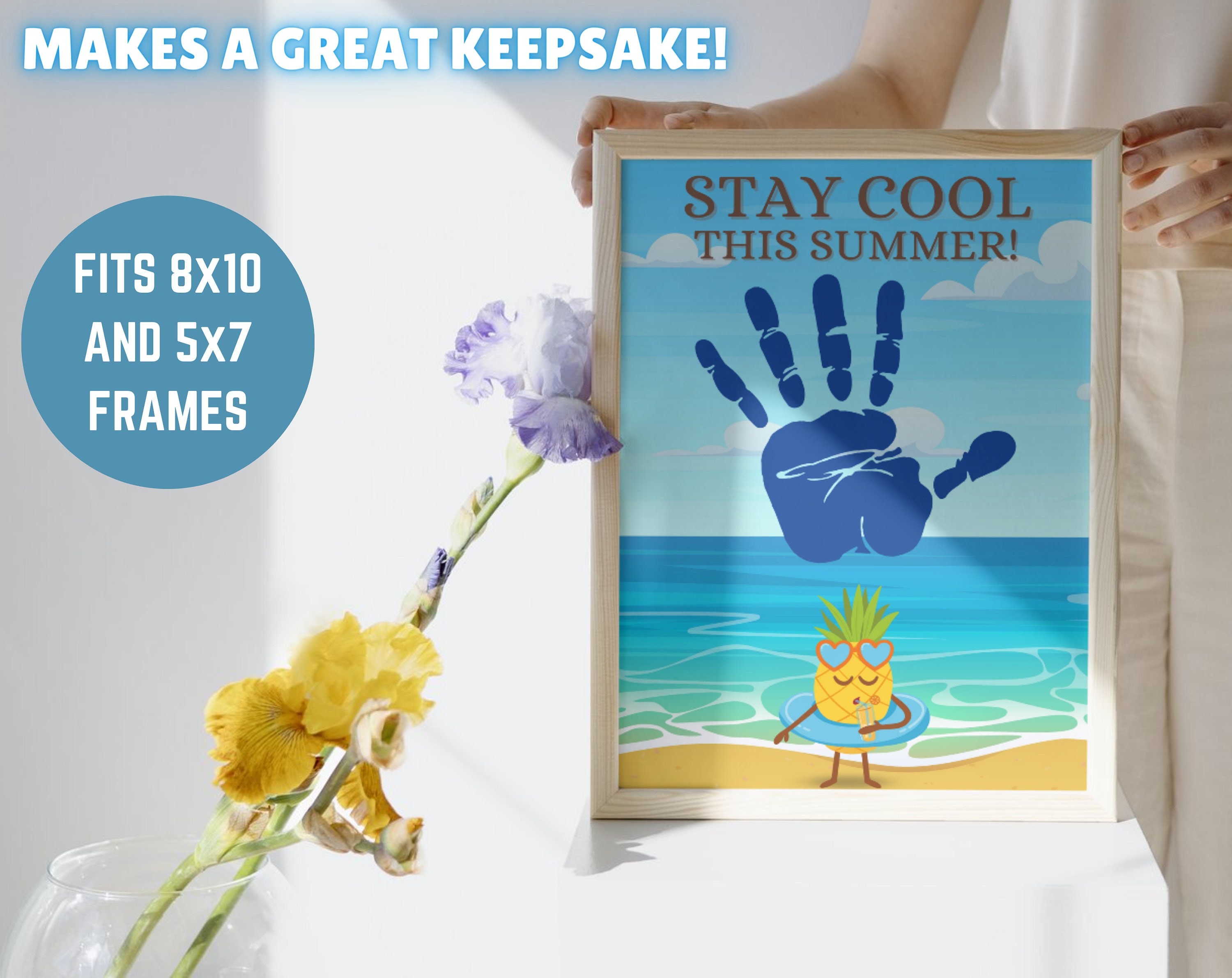 Summer Handprint and Footprint Craft Bundle 10 Printable DIY Summer ...