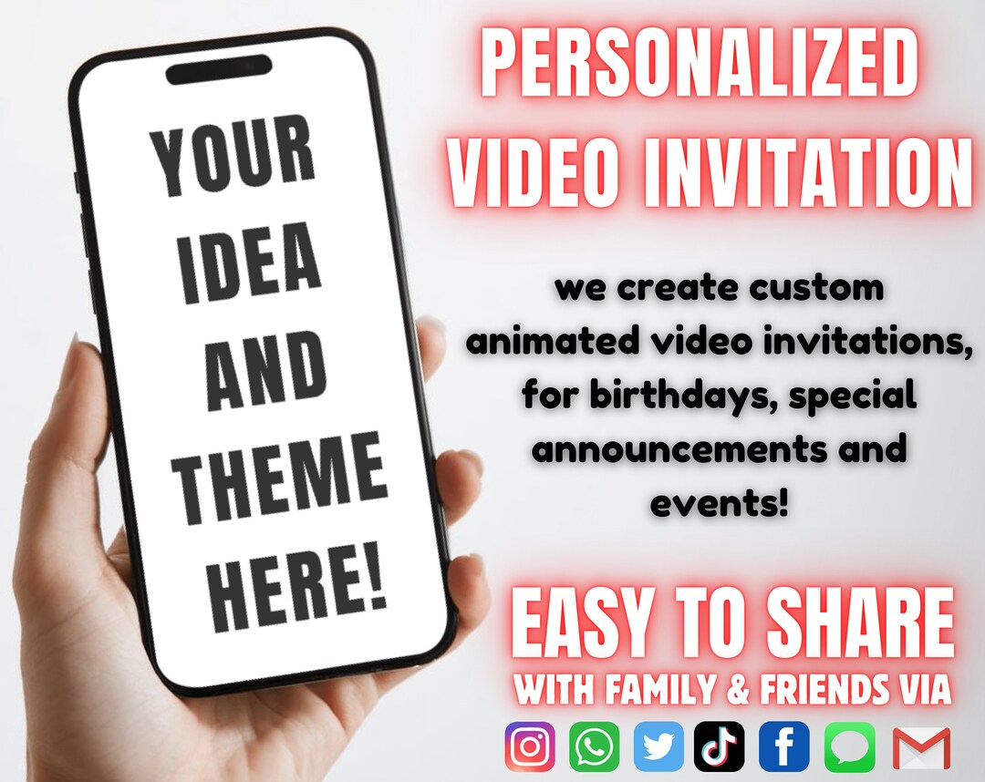 Custom Video Invitation Personalized Event Video Invite Custom Animated ...