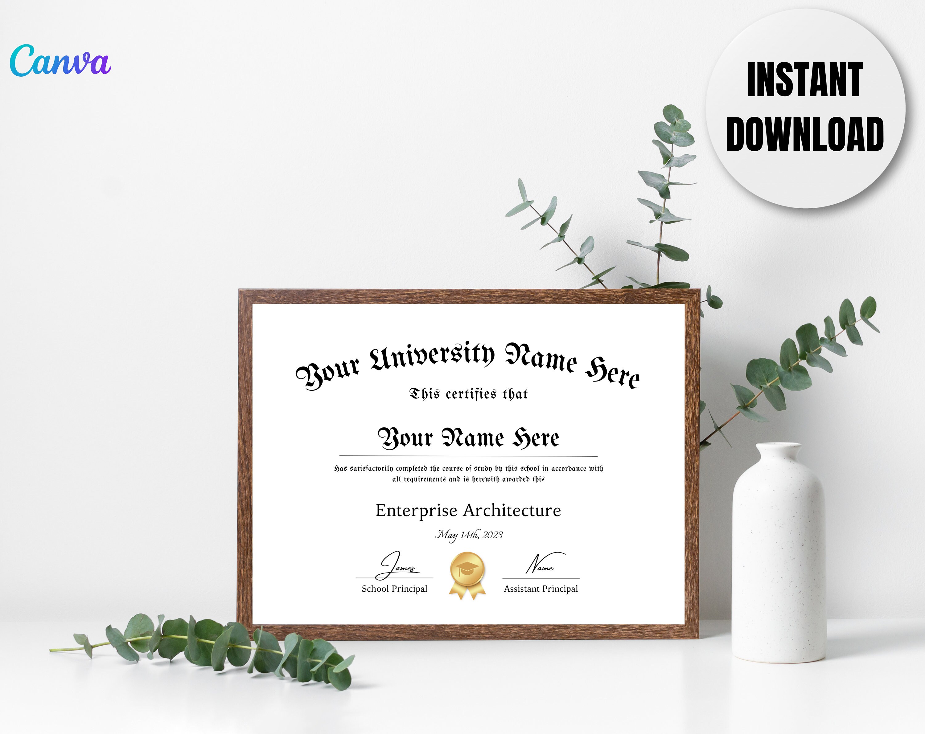 Editable Certificate of Achievement | Customizable Award | Instant ...