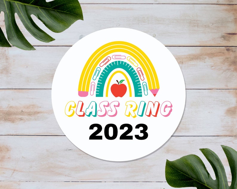Printable Class Ring Stickers, Tags, Kindergarten Class Ring Graduation ...