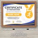 Marathon Award Certificate Template, Editable Running Award (canva) - Etsy