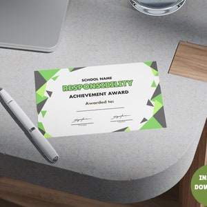Editable Classroom Award Certificate Canva Template Bundle Printable ...