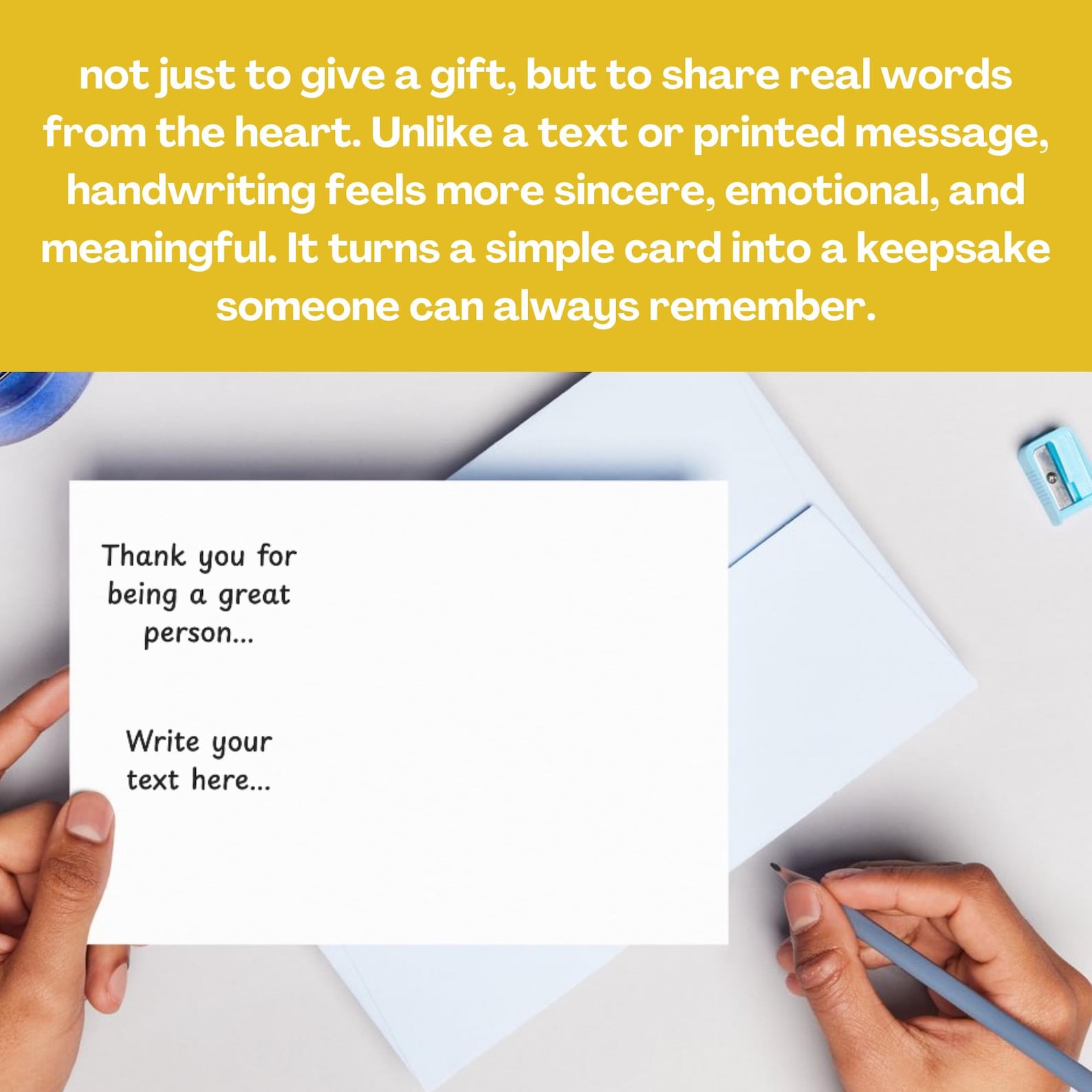 Greeting Card Thank You Custom DIY Note Message Gift for Her Teacher ...