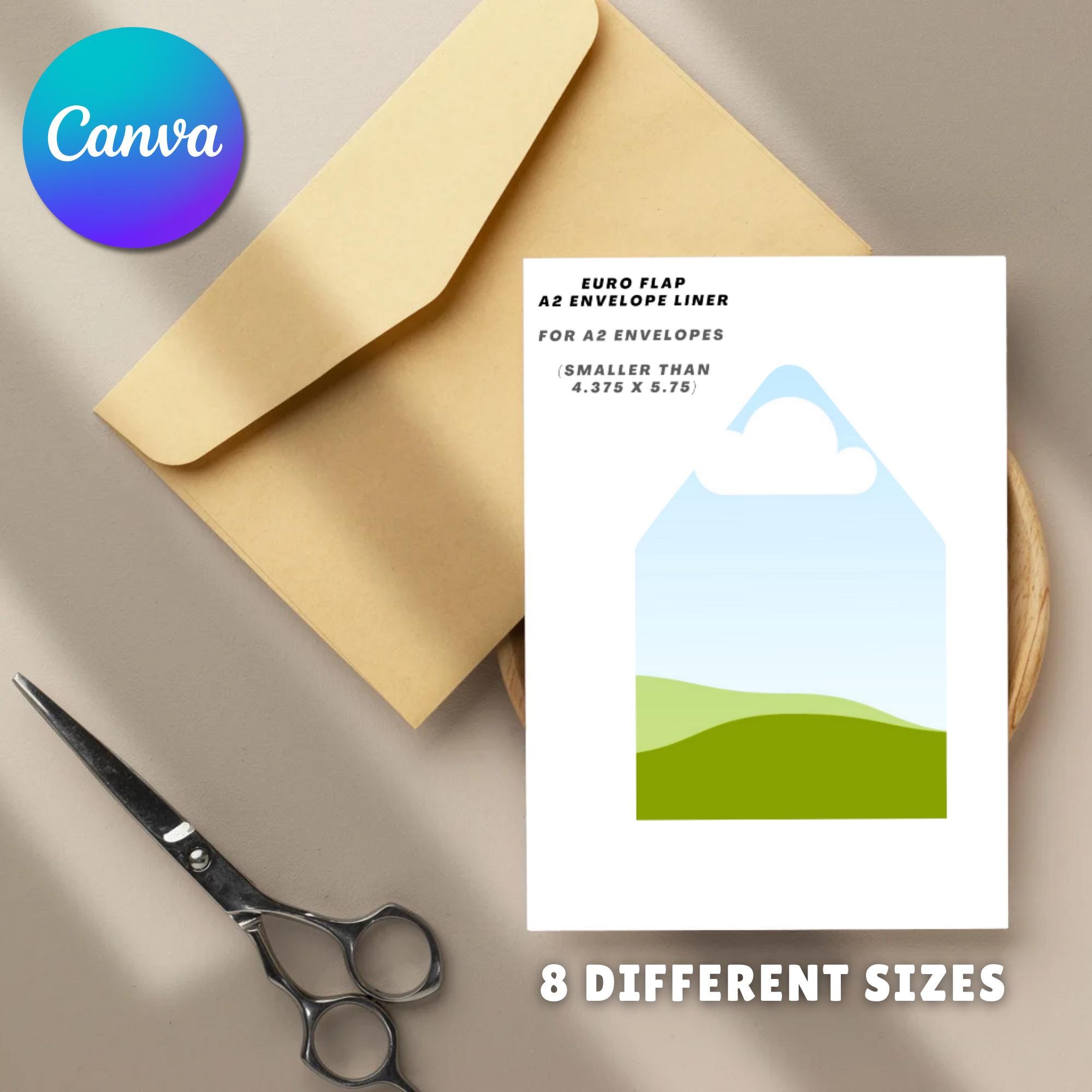 Custom Envelope Liner Template Bundle, Personalised Envelope Liner ...