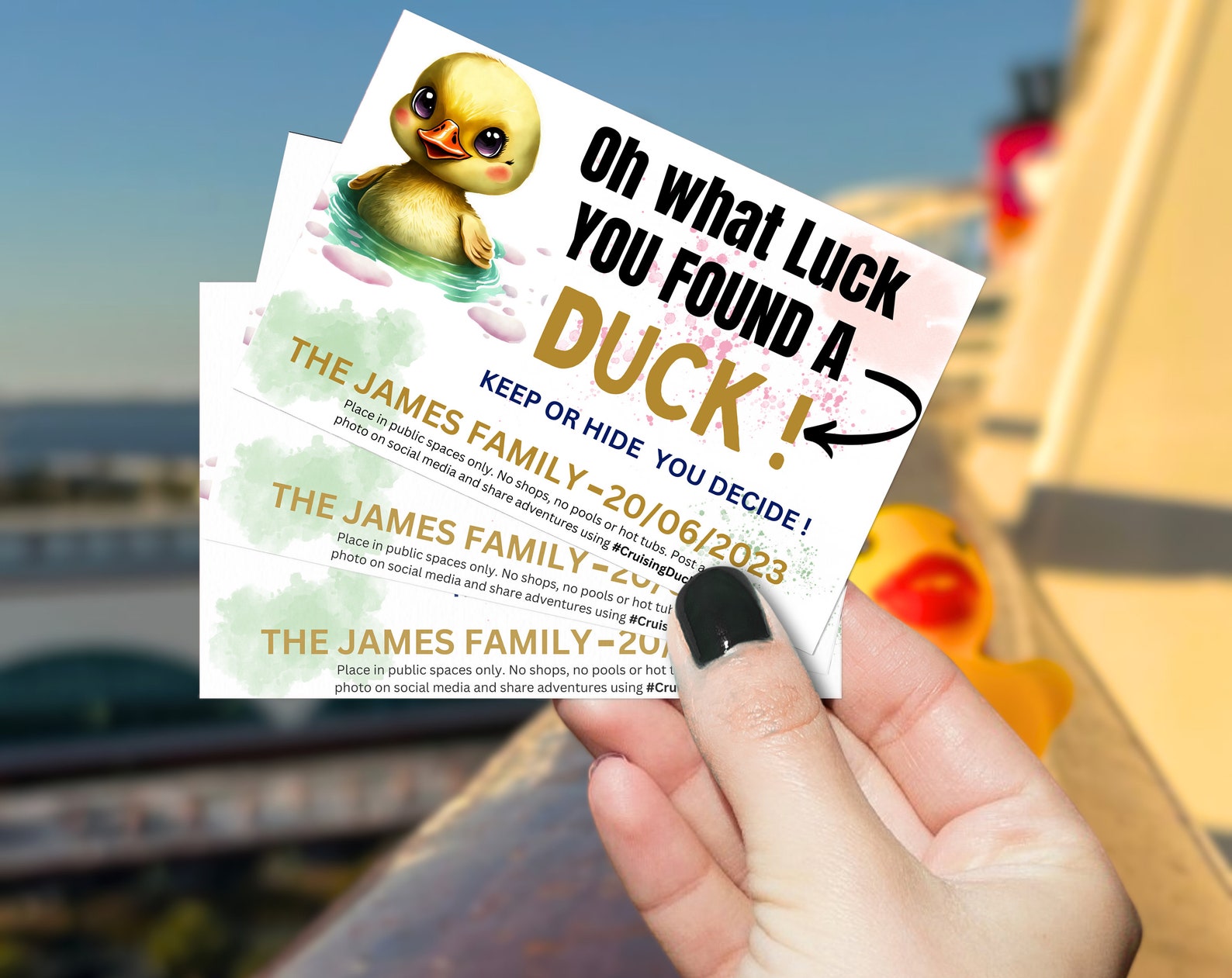 Editable Cruise Ship Duck Tags, Printable Tags for Cruising Ducks, DIY ...