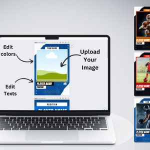 Editable Soccer Trading Cards Template Personalized DIY Sport Card ...