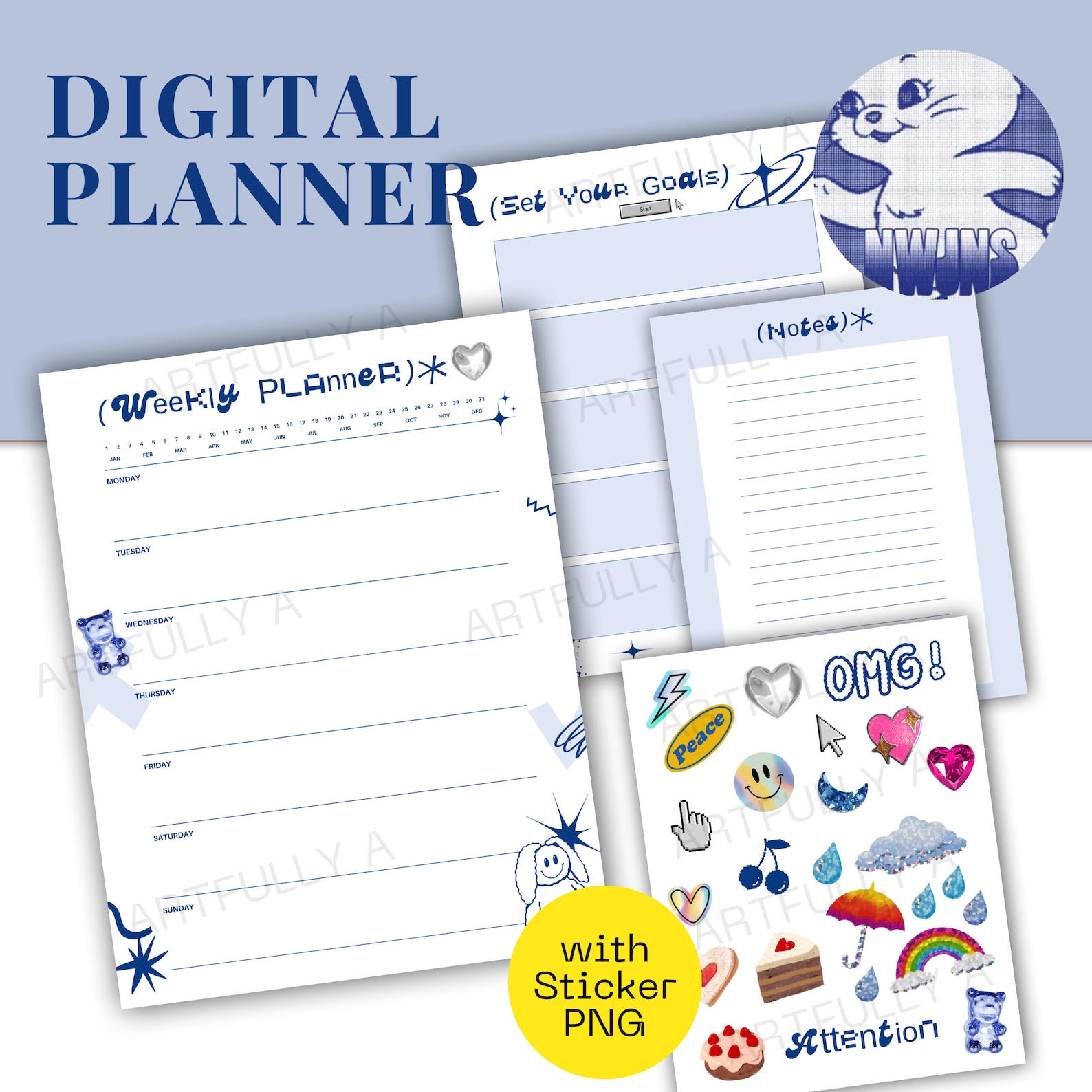 2023 Kpop-inspired Digital Planner Y2K Newjeans Style - Etsy Canada