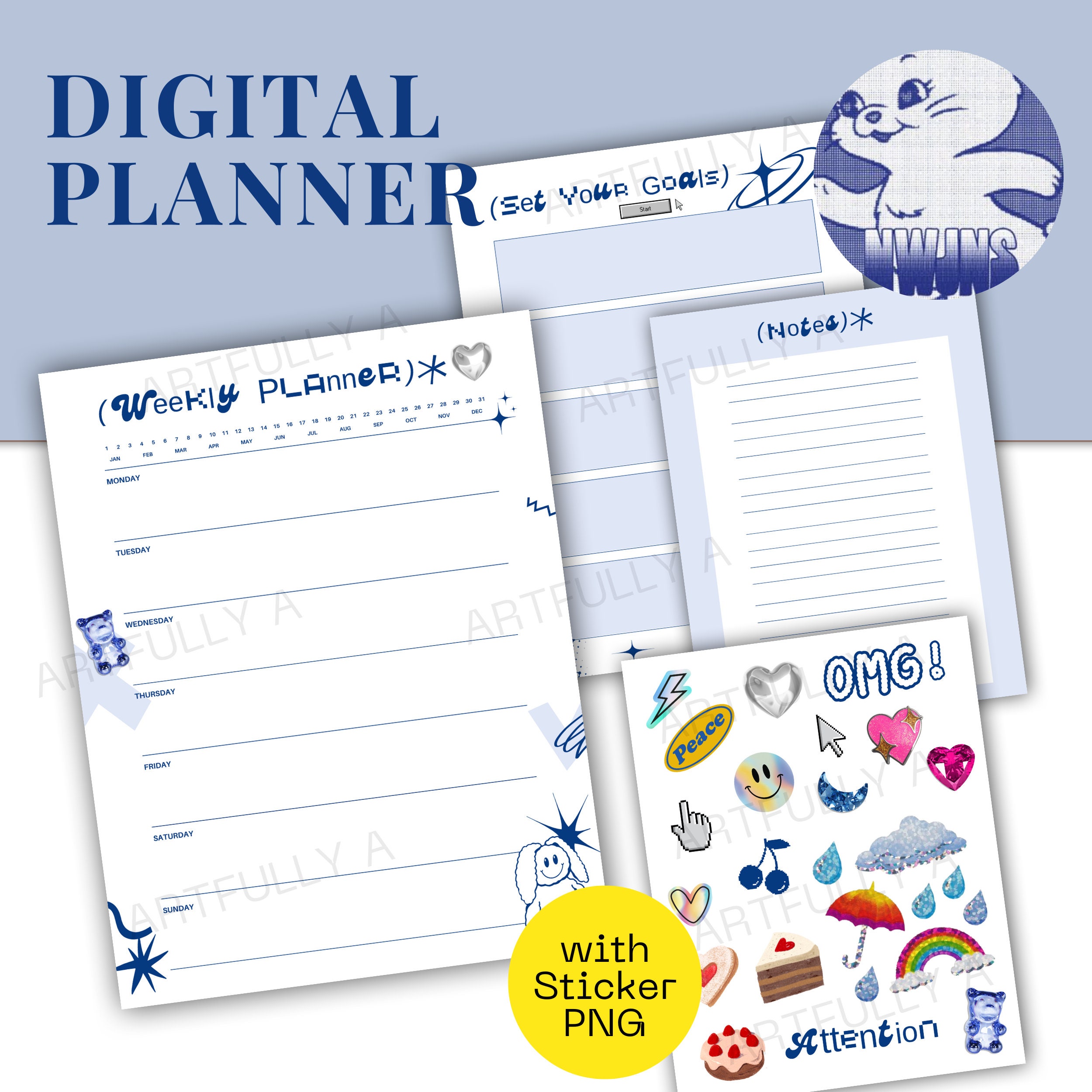 2023 Kpop-inspired Digital Planner Y2K Newjeans Style - Etsy Canada