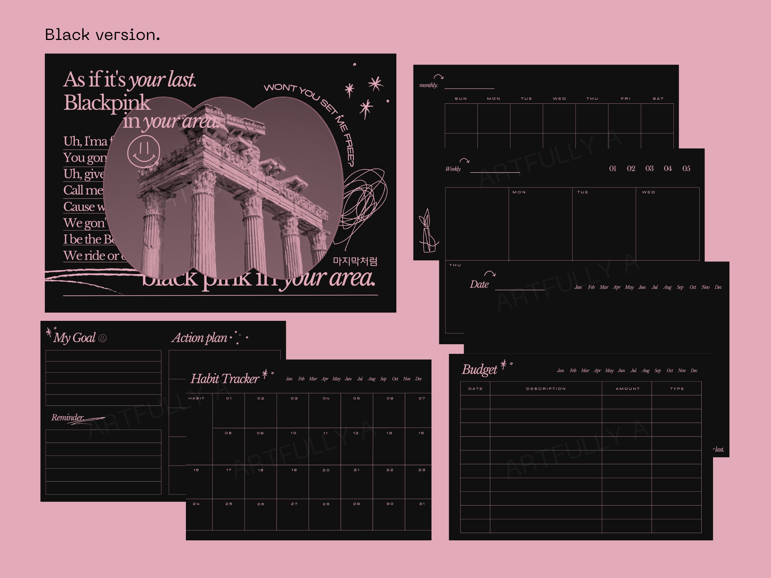 Ultimate BLACKPINK Planner Bundle Digital Planner, Stickers, and More ...